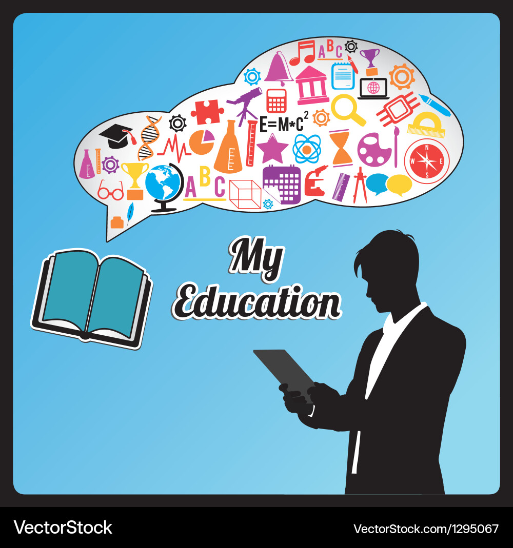 Abstract concept of education Royalty Free Vector Image
