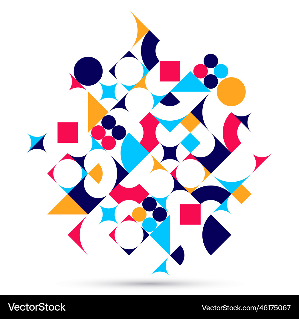 Abstract geometric design pattern composition Vector Image