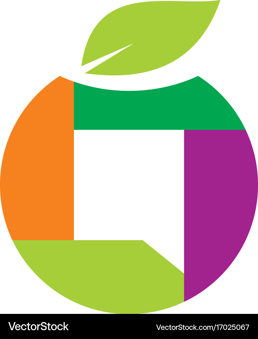 Abstract shape fruit logo Royalty Free Vector Image