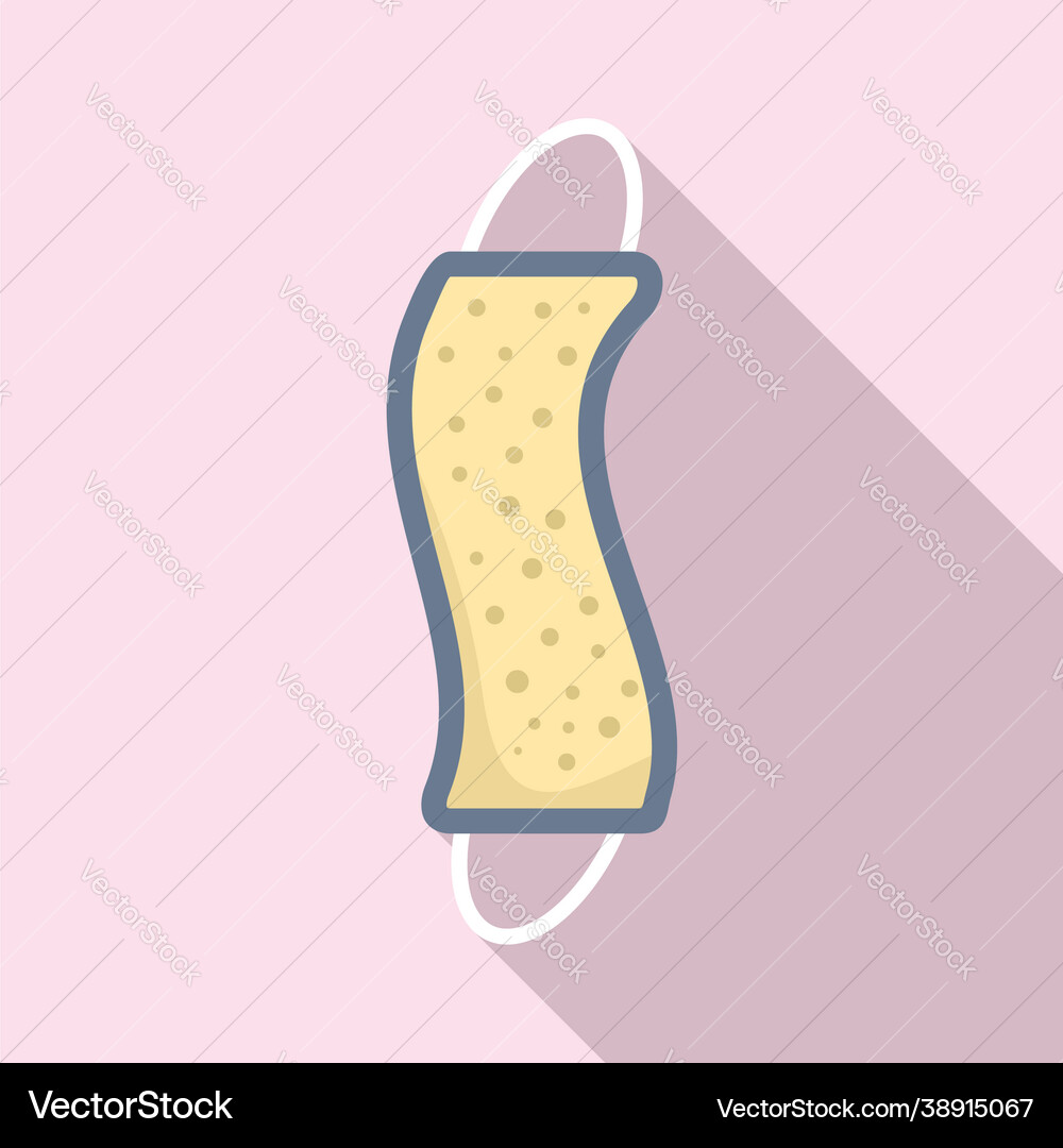 Bath washcloth icon flat hand fabric cloth Vector Image