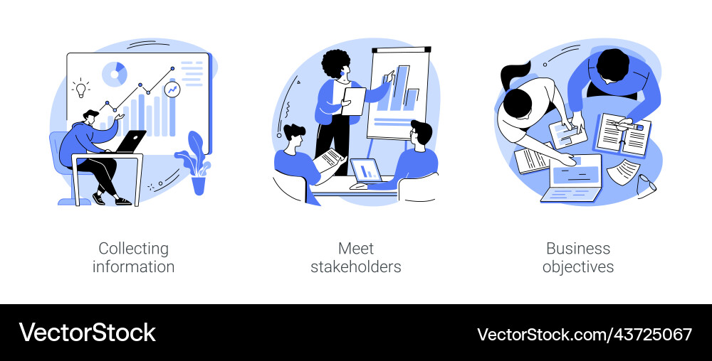 Business analysis isolated cartoon Royalty Free Vector Image