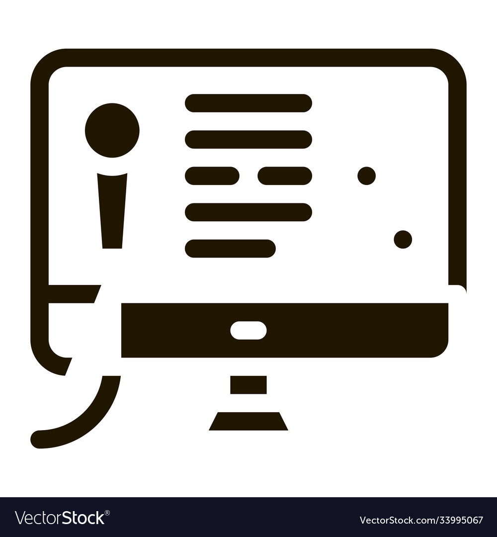 Computer screen internet online karaoke Royalty Free Vector Computer screen internet online karaoke Royalty Free Vector