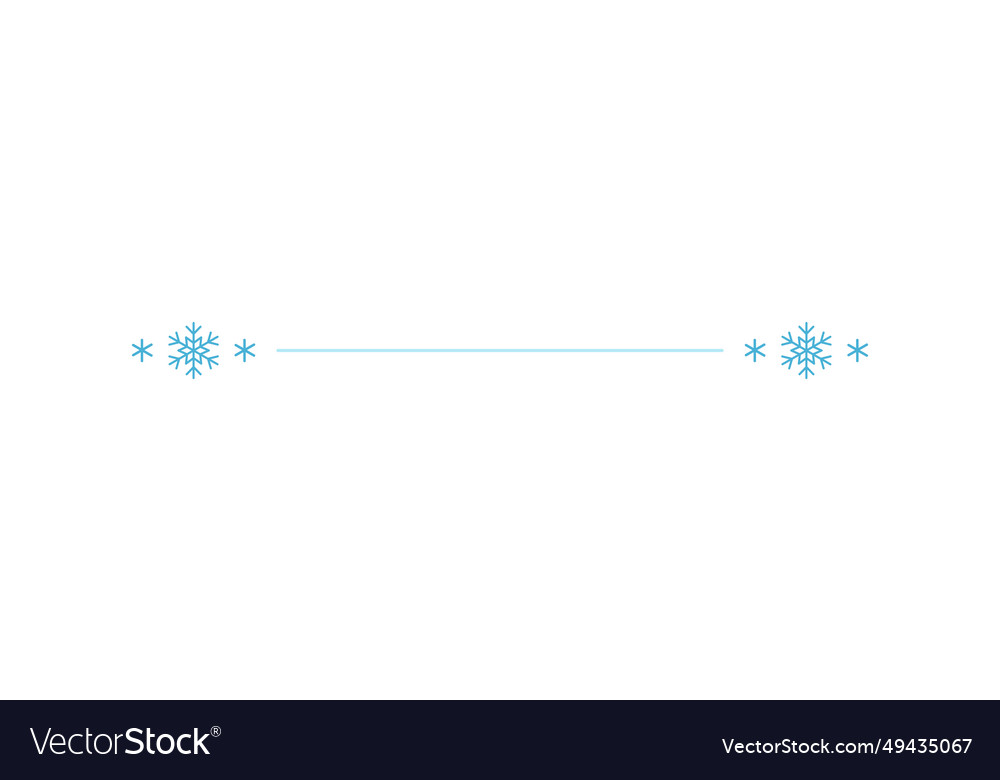 Divider with snowflake christmas winter frame Vector Image