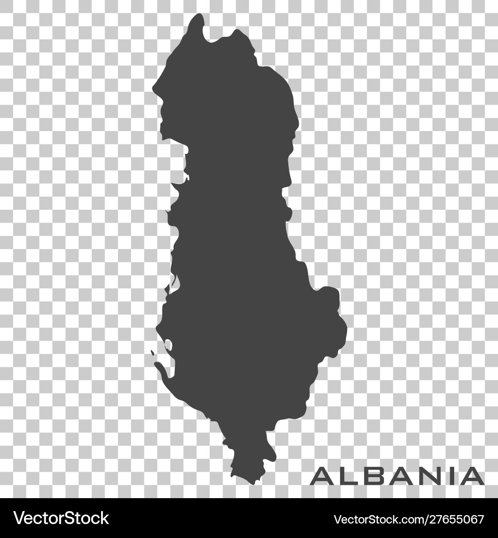 Icon map albania on transparent background Vector Image