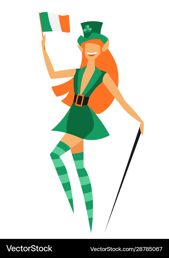 Irish fantastic character Royalty Free Vector Image