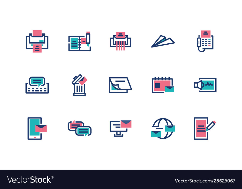 Isolated messages icon set design Royalty Free Vector Image