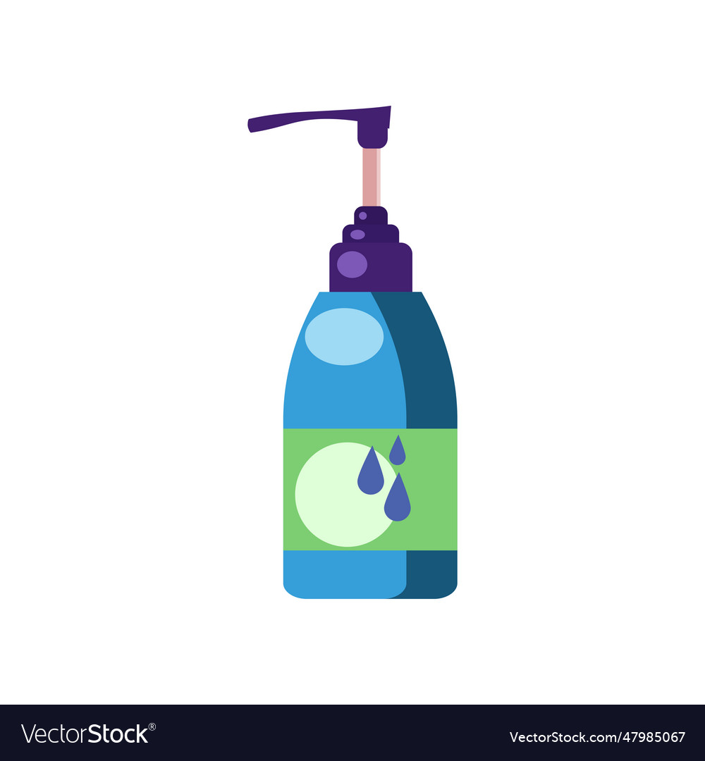 Liquid soap flat icon Royalty Free Vector Image