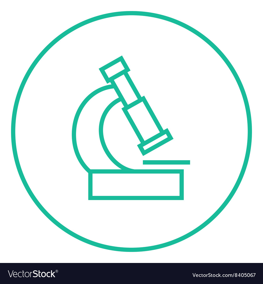 Microscope line icon Royalty Free Vector Image