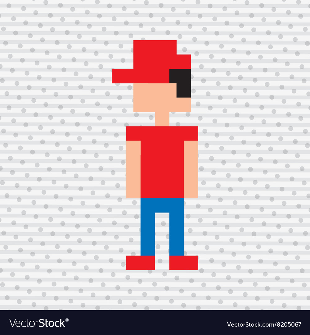 Pixel avatar design Royalty Free Vector Image - VectorStock