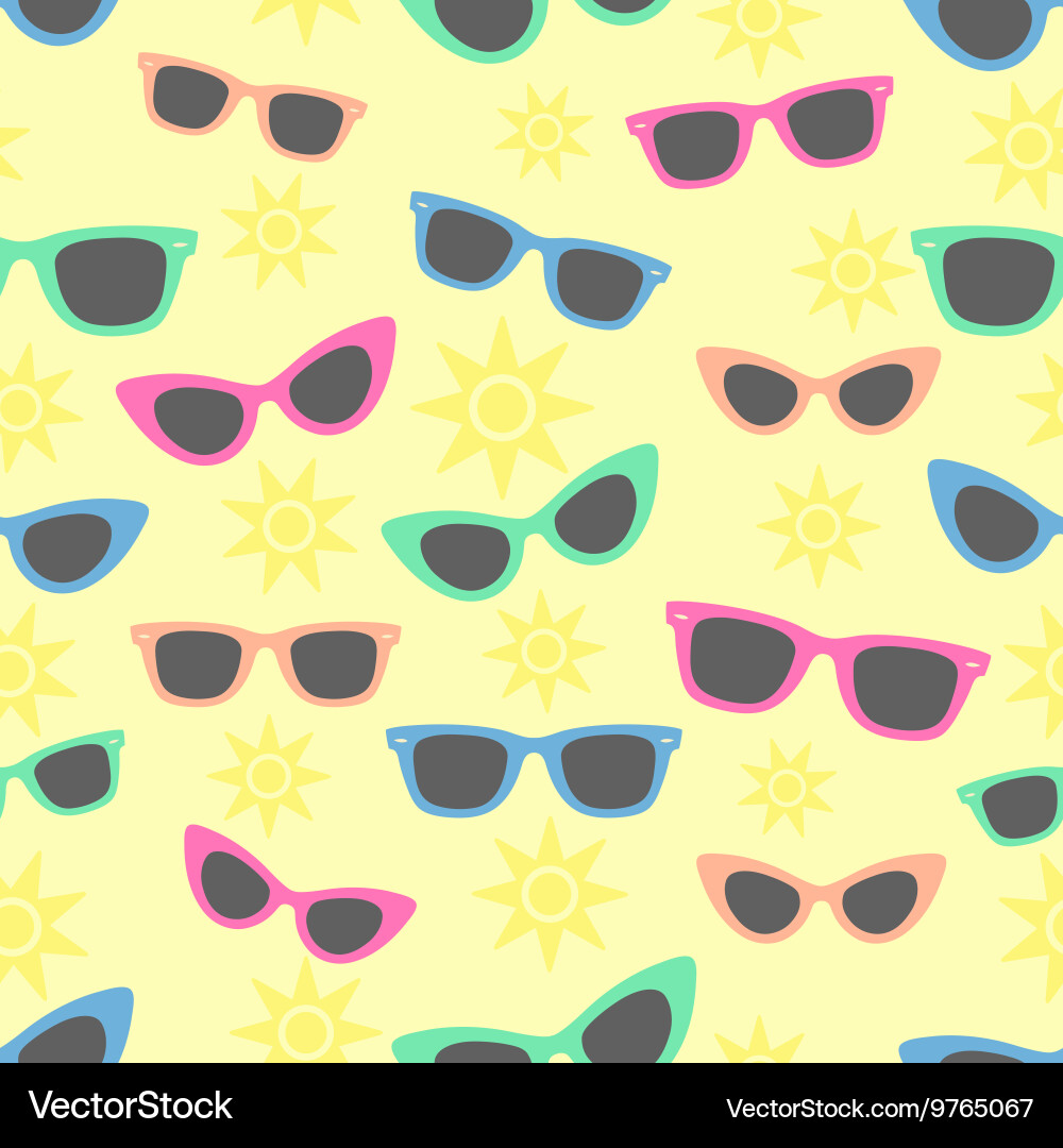 Summer and sunglasses Royalty Free Vector Image