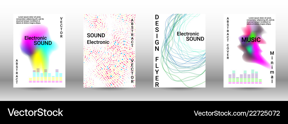 A set of modern abstract covers Royalty Free Vector Image