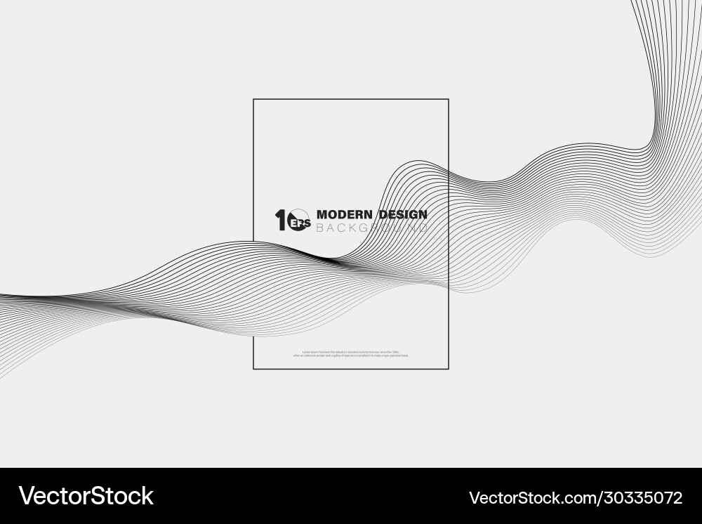 Abstract black wavy line pattern trendy Royalty Free Vector