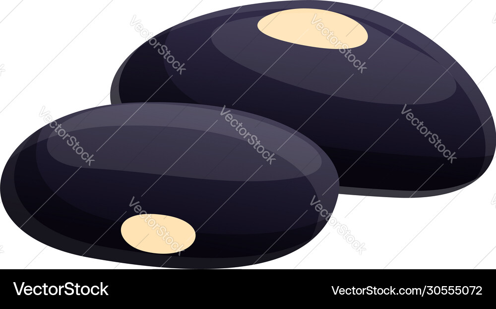 Black beans icon cartoon style Royalty Free Vector Image