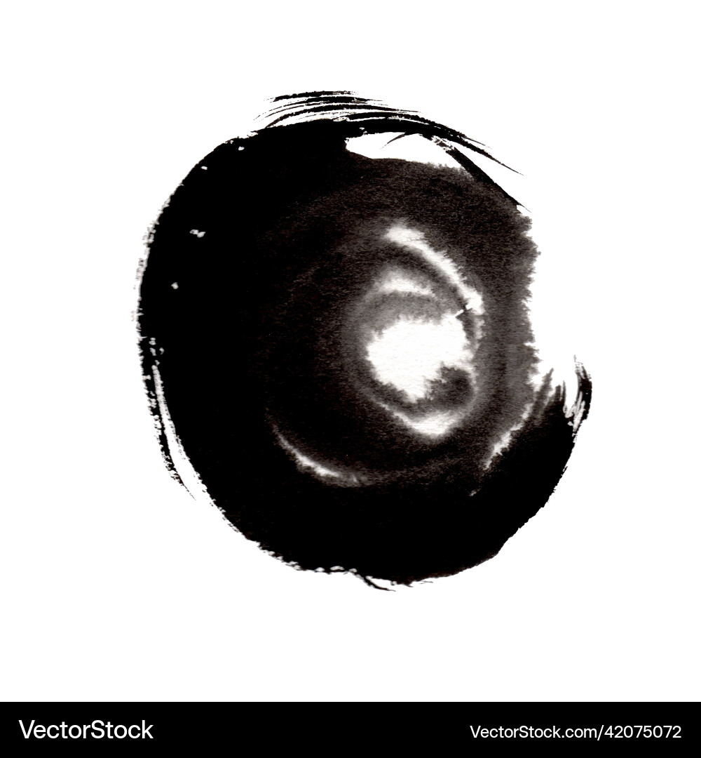 Black ink blot isolated on a white background Vector Image