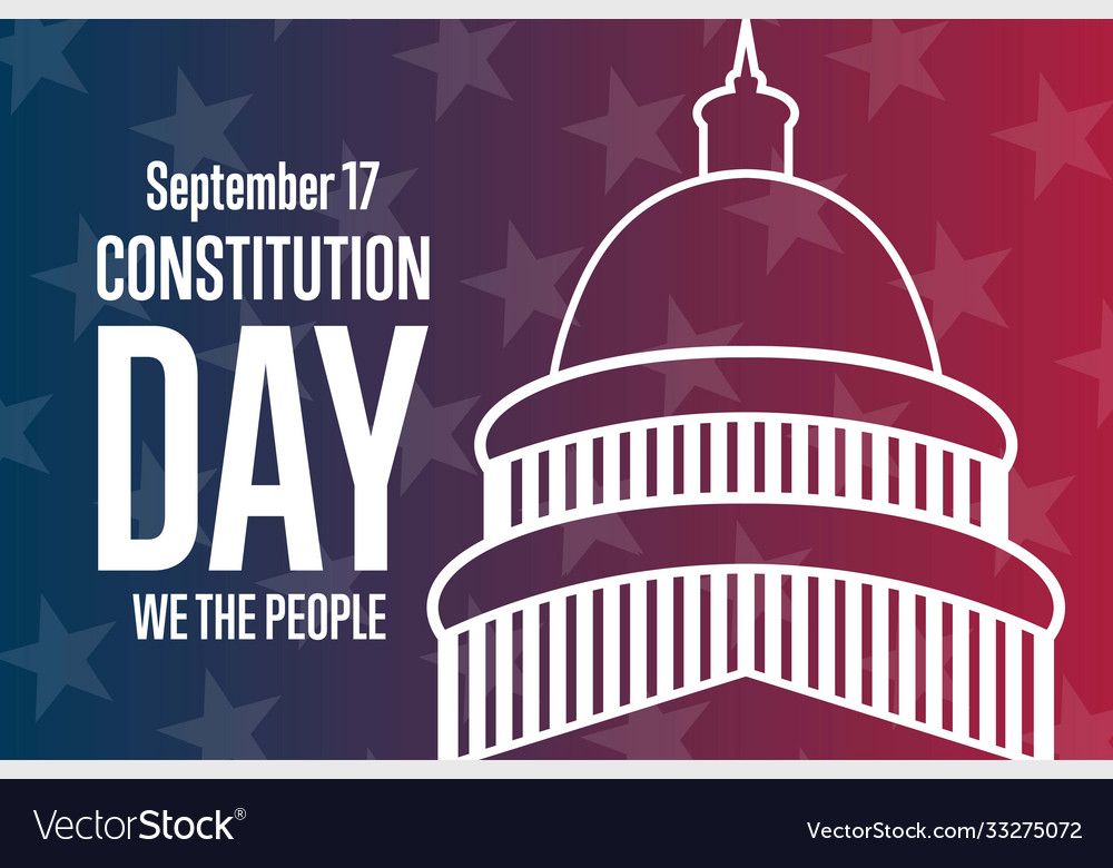Constitution day september 17 holiday concept Vector Image