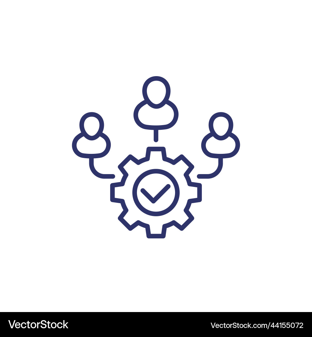 Cooperation coworking and teamwork icon on white Vector Image
