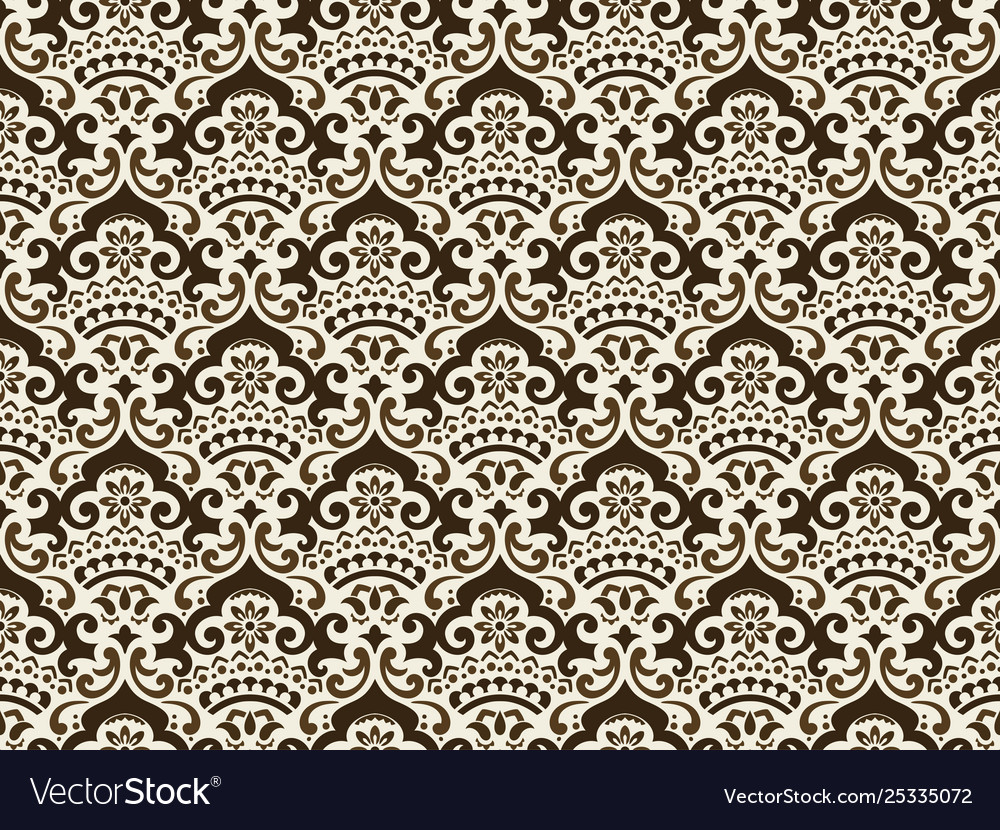 Damask seamless pattern background elegant Vector Image