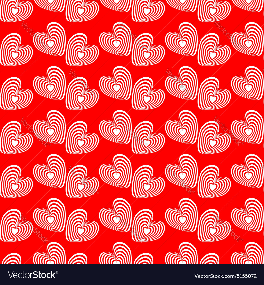 Design seamless colorful striped hearts pattern Vector Image