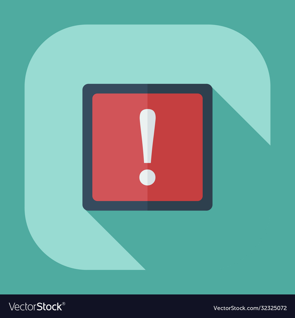 Flat modern design with shadow icons warning Vector Image