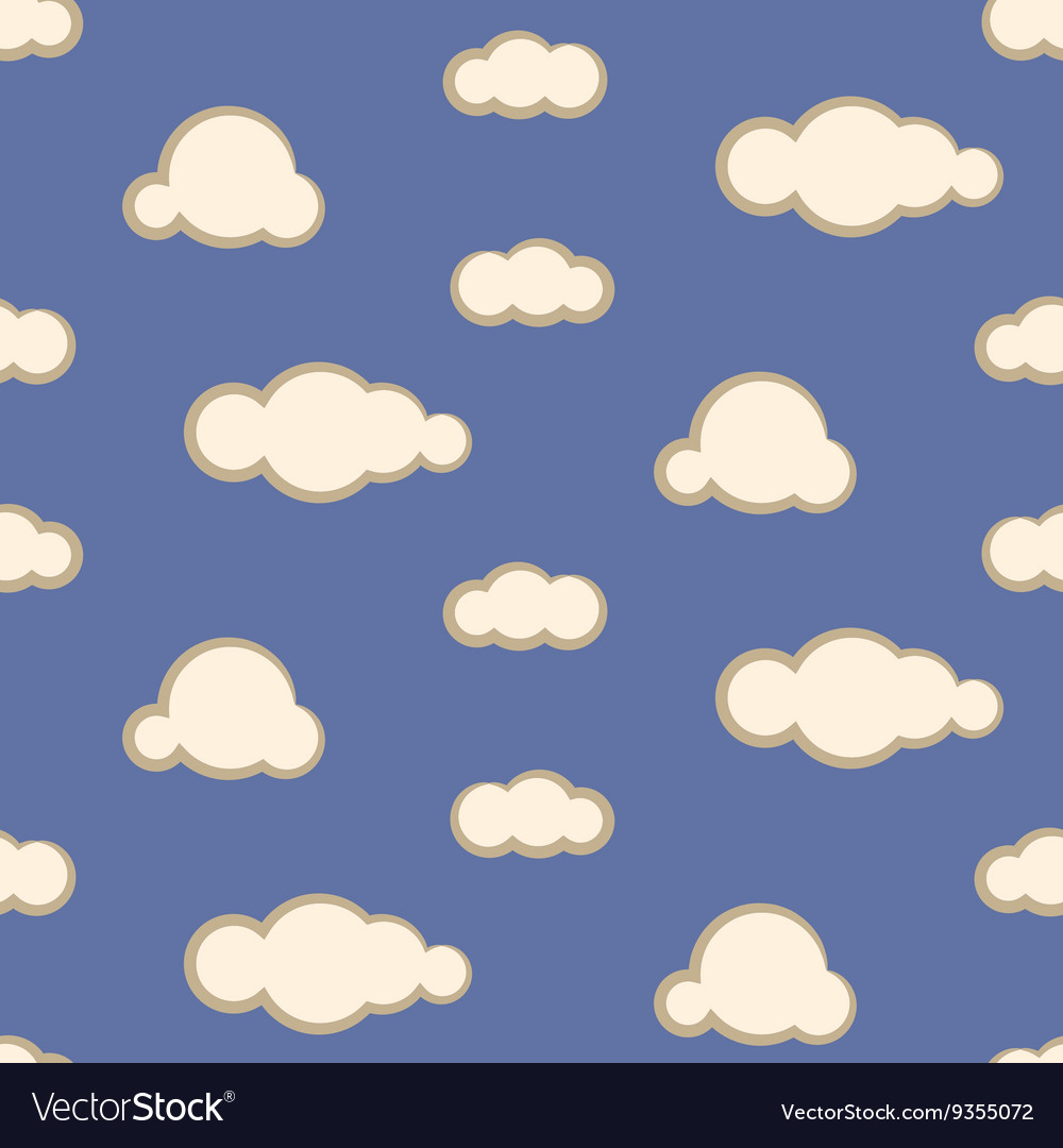 Night sky clouds seamless pattern Royalty Free Vector Image