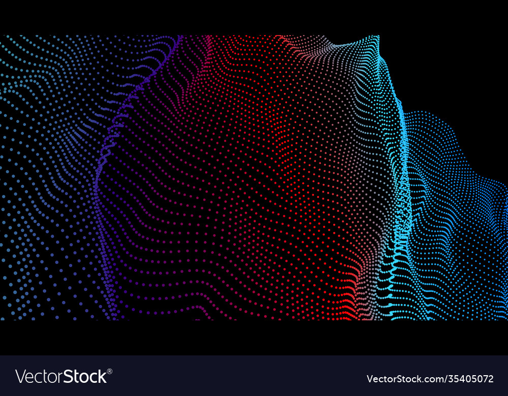 Node 3d data array dots organized to network Vector Image