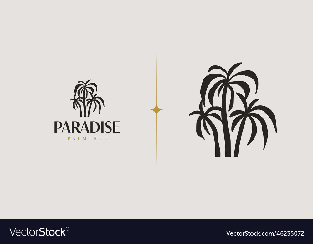 Palm tree summer tropical universal creative Vector Image