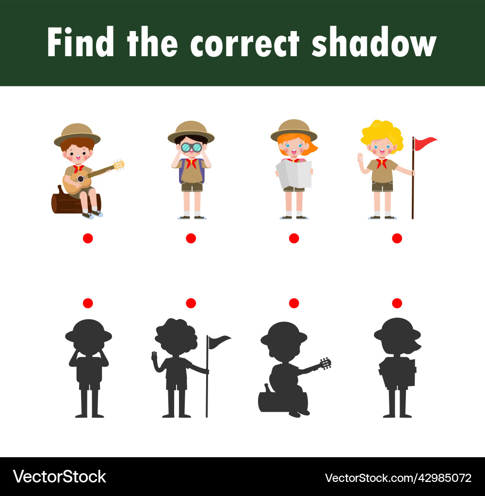 Shadow matching game for kids visual game for kids
