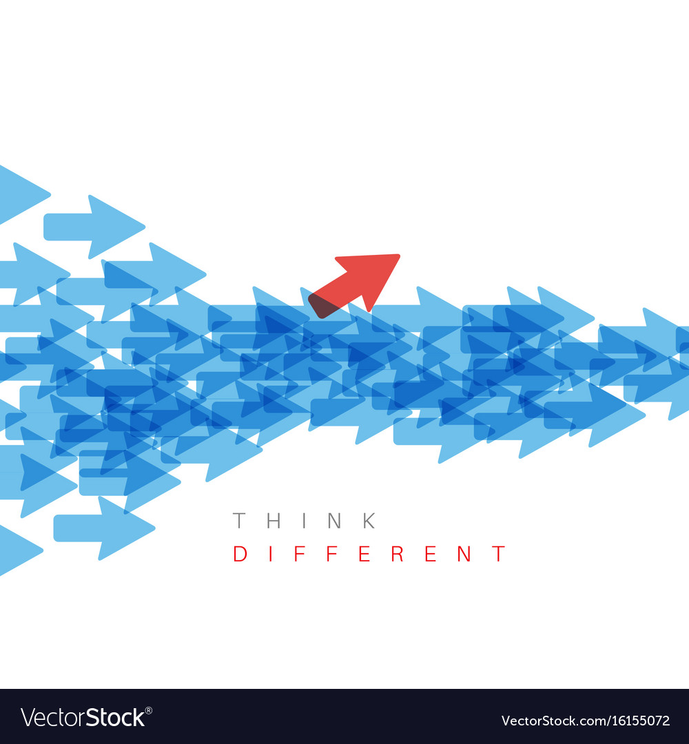 Think different concept Royalty Free Vector Image