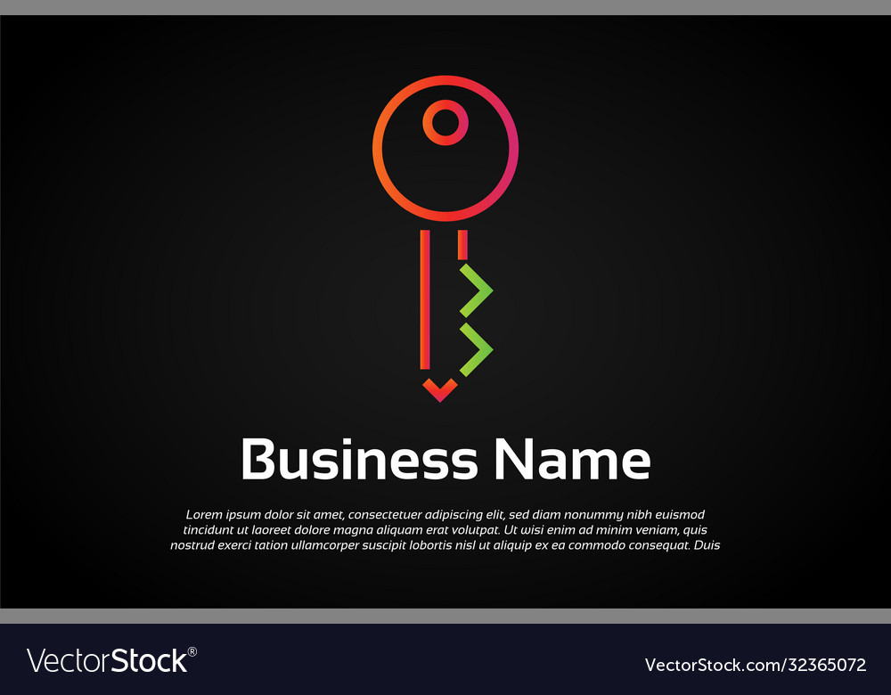Unique colorful key coding logo template Vector Image