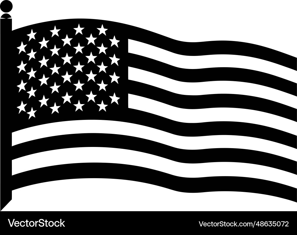 United states flag emblem Royalty Free Vector Image