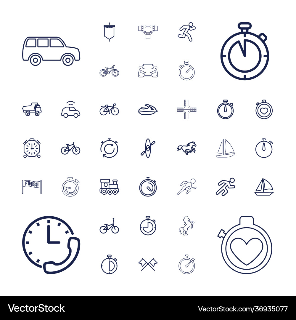 37 race icons Royalty Free Vector Image - VectorStock