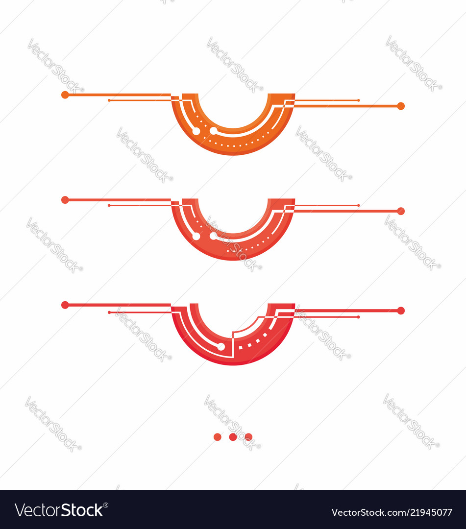 Abstract rounded decorative elements Royalty Free Vector