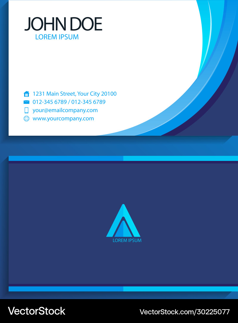 Abstract shapes business card set Royalty Free Vector Image