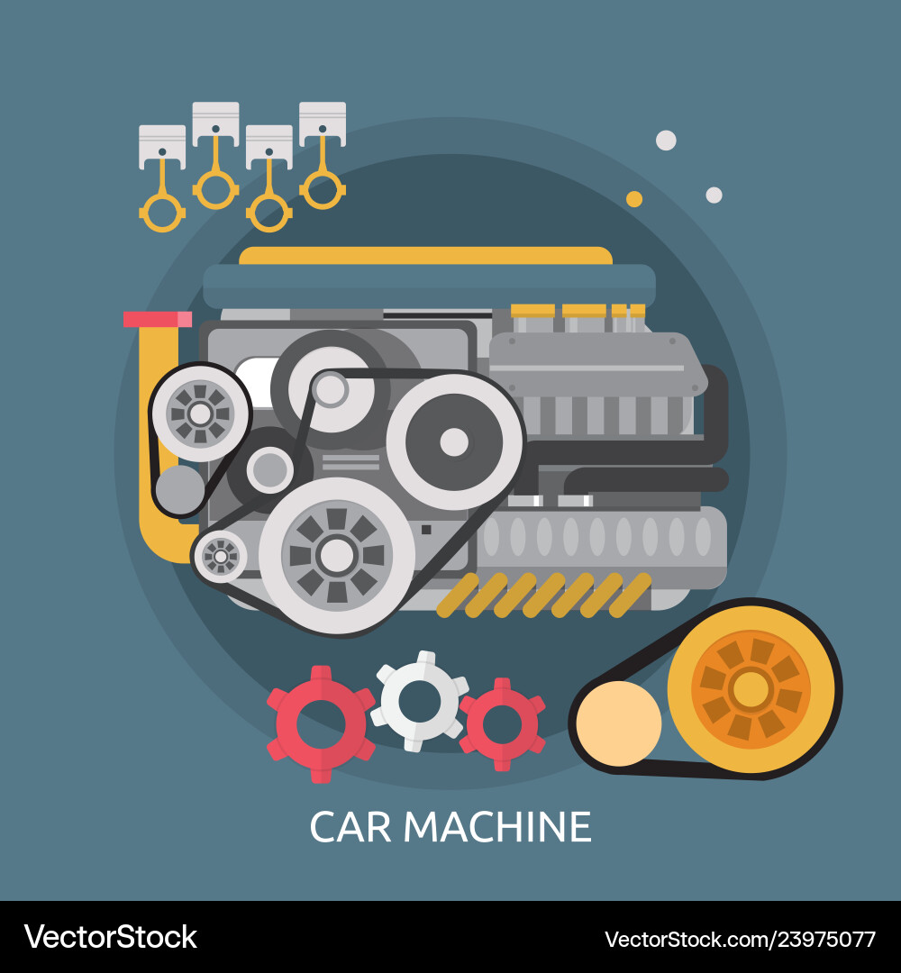 Car machine conceptual design Royalty Free Vector Image