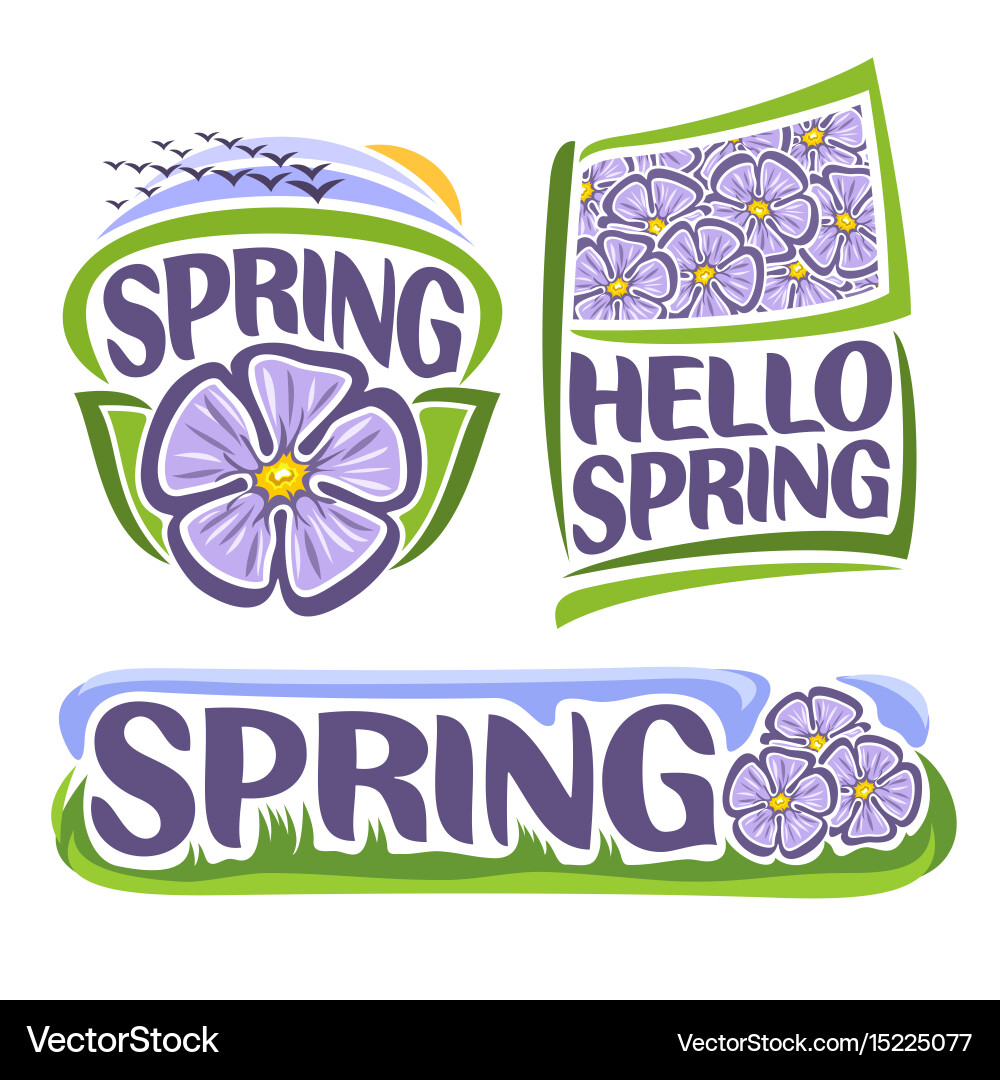 Logo of spring flowers Royalty Free Vector Image