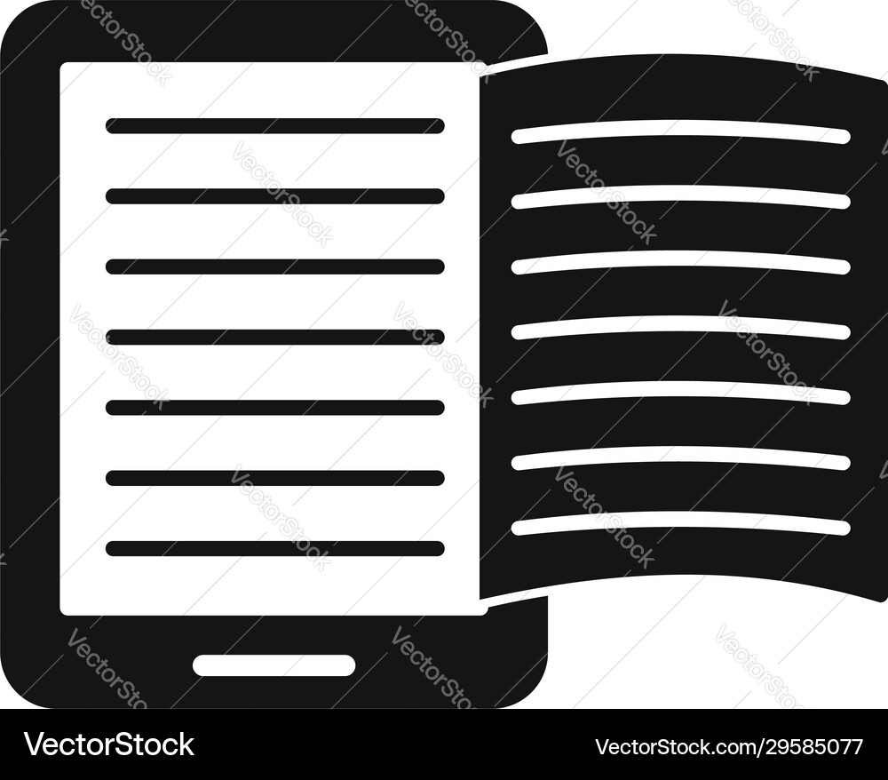 Magazine ebook icon simple style Royalty Free Vector Image