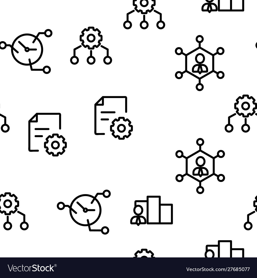 Management seamless pattern Royalty Free Vector Image