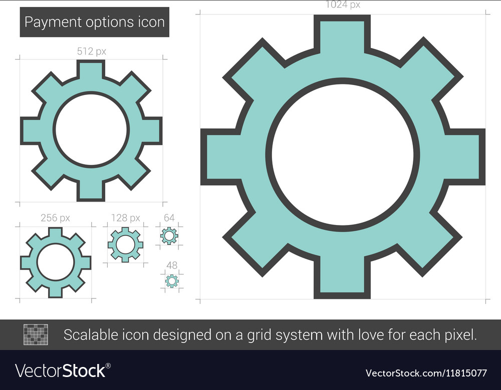 Payment options line icon Royalty Free Vector Image Payment options line icon Royalty Free Vector Image
