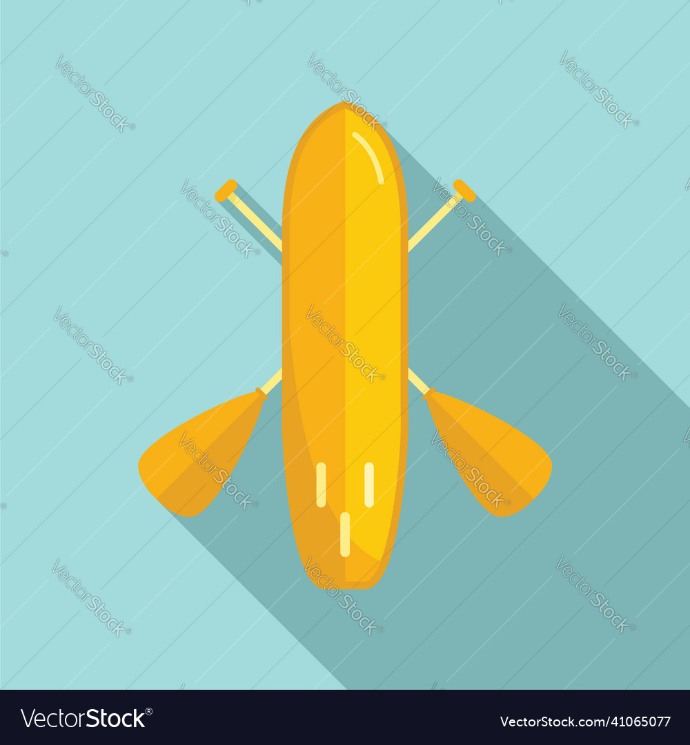 River sup board icon flat surf stand up Royalty Free Vector