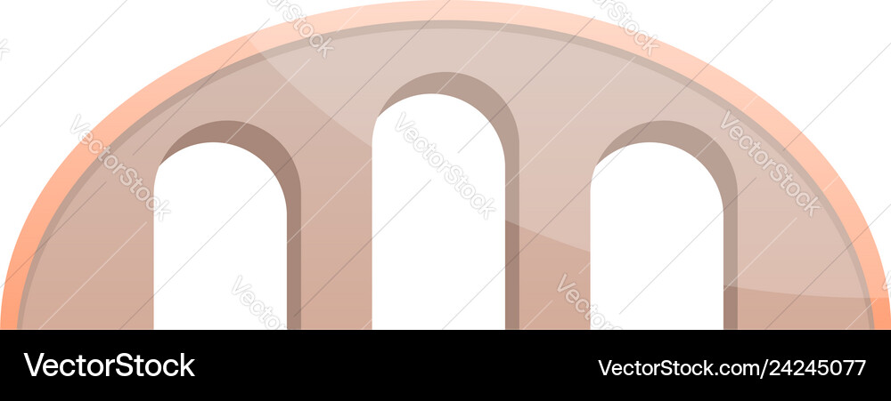 Round bridge icon cartoon style Royalty Free Vector Image