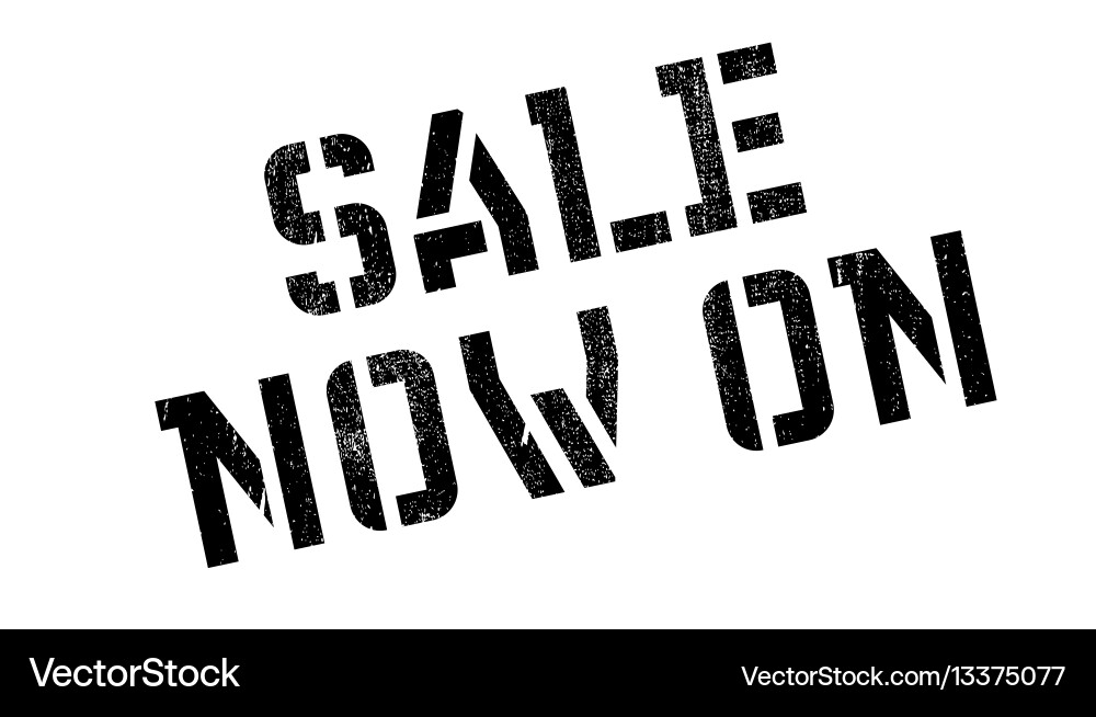 Sale now on rubber stamp Royalty Free Vector Image