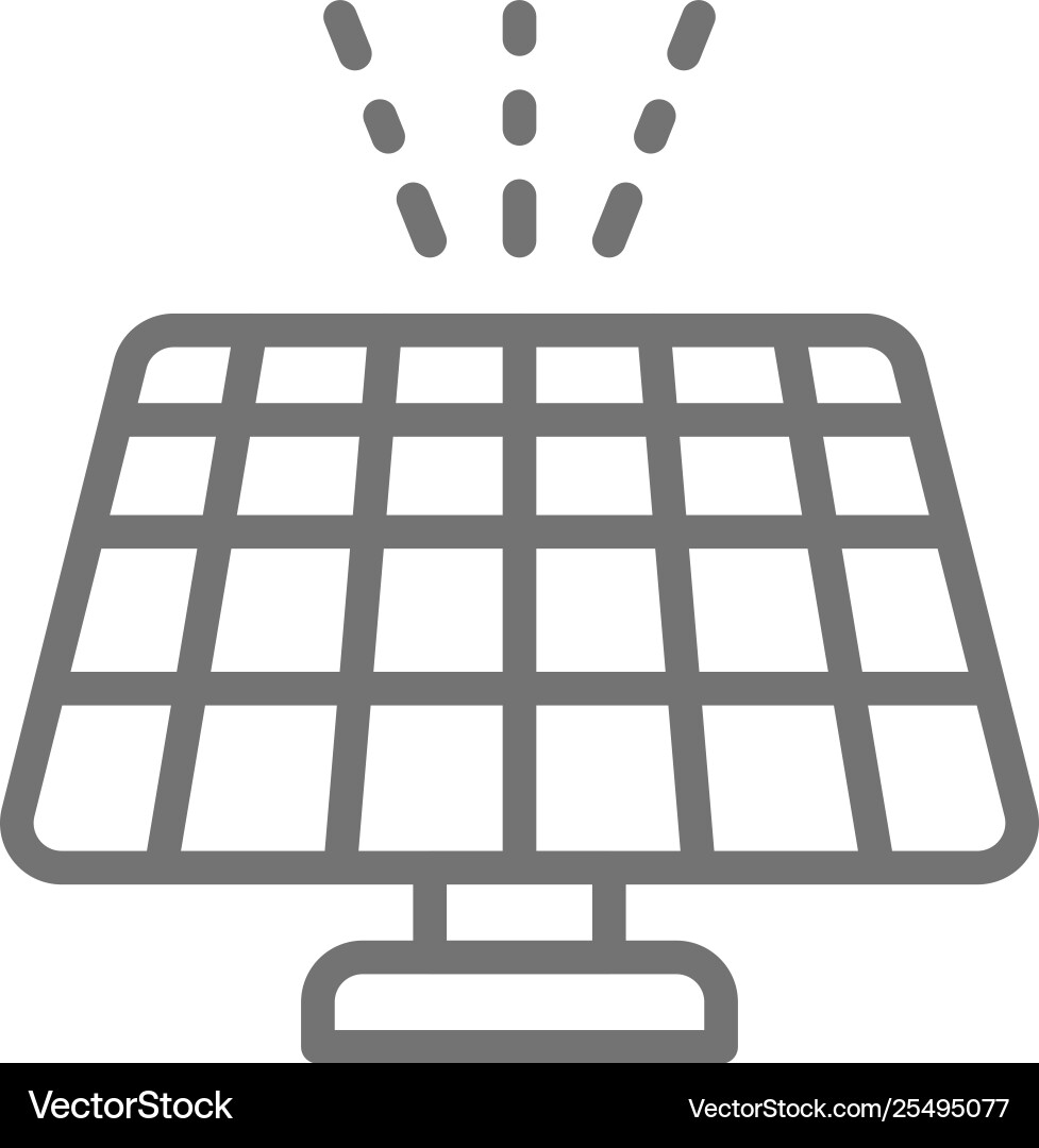 Solar battery power station renewable Royalty Free Vector