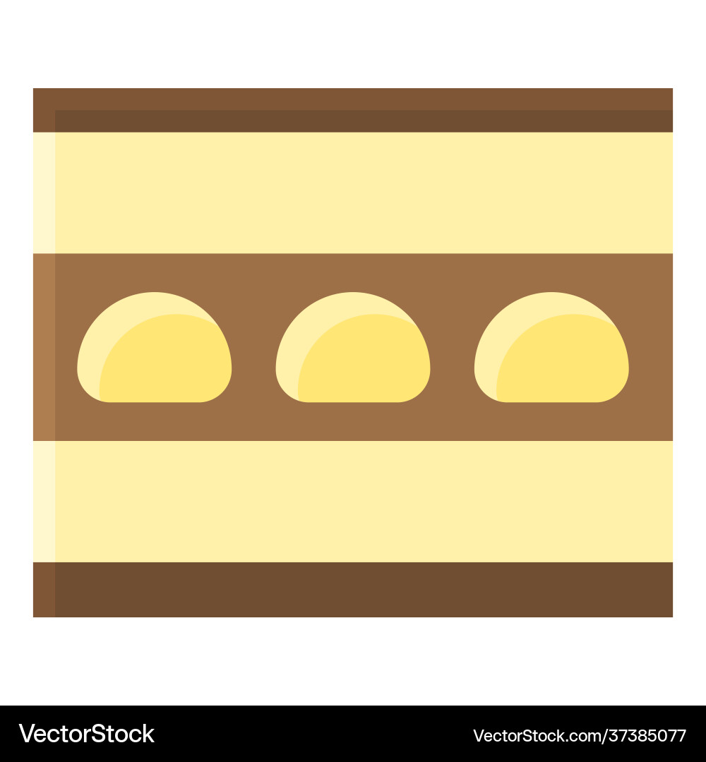 Tiramisu icon bakery and baking related Royalty Free Vector