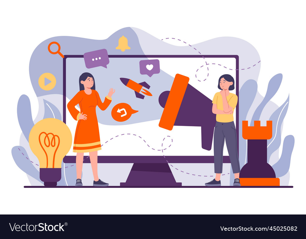 Advertising marketing concept Royalty Free Vector Image