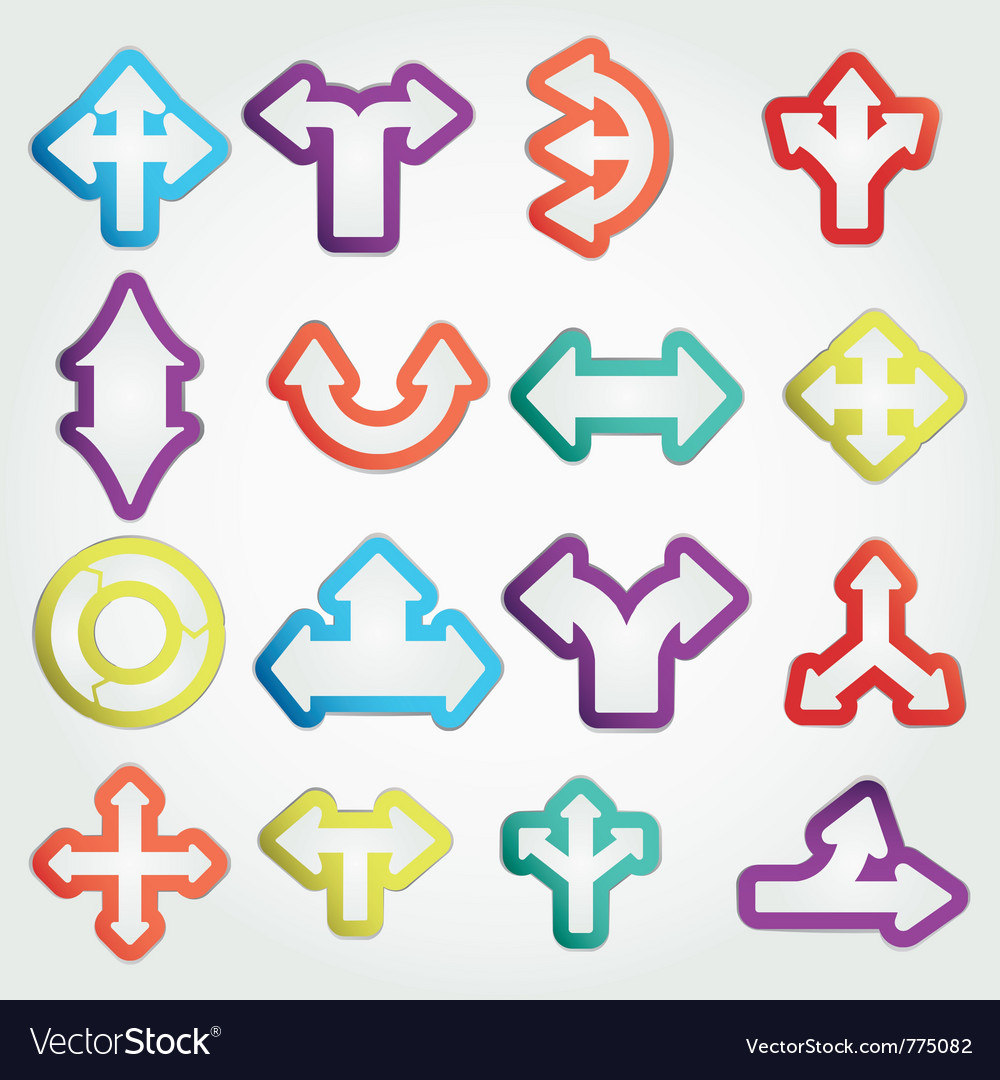 Arrows set Royalty Free Vector Image - VectorStock