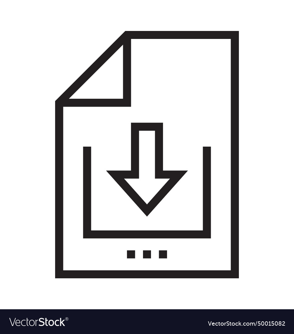 Download file icon Royalty Free Vector Image - VectorStock