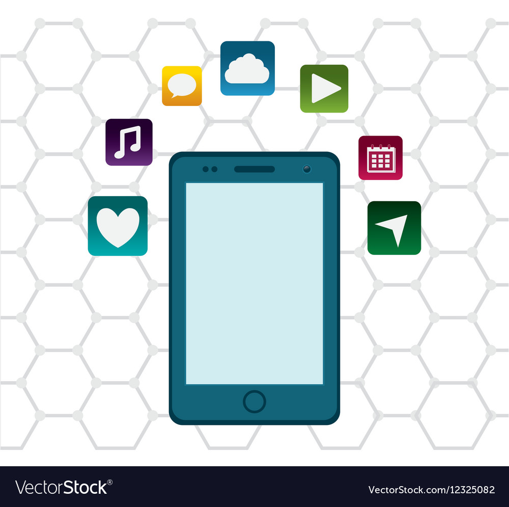 Mobile app technology Royalty Free Vector Image