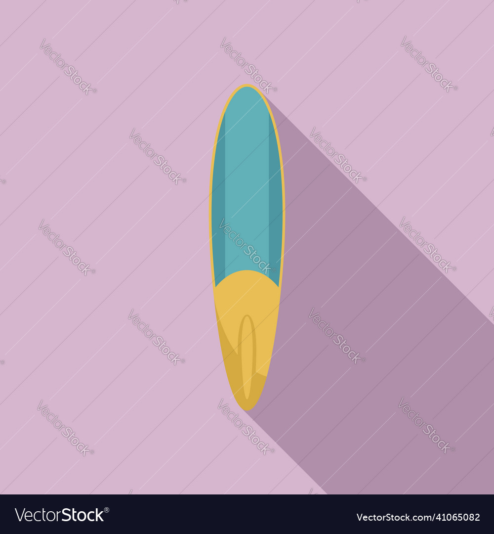 Oak sup board icon flat surf paddle Royalty Free Vector