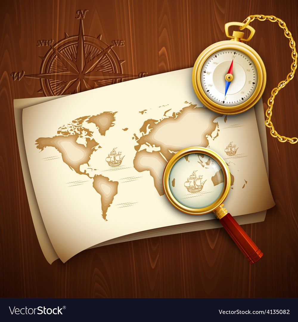 Old map Royalty Free Vector Image - VectorStock