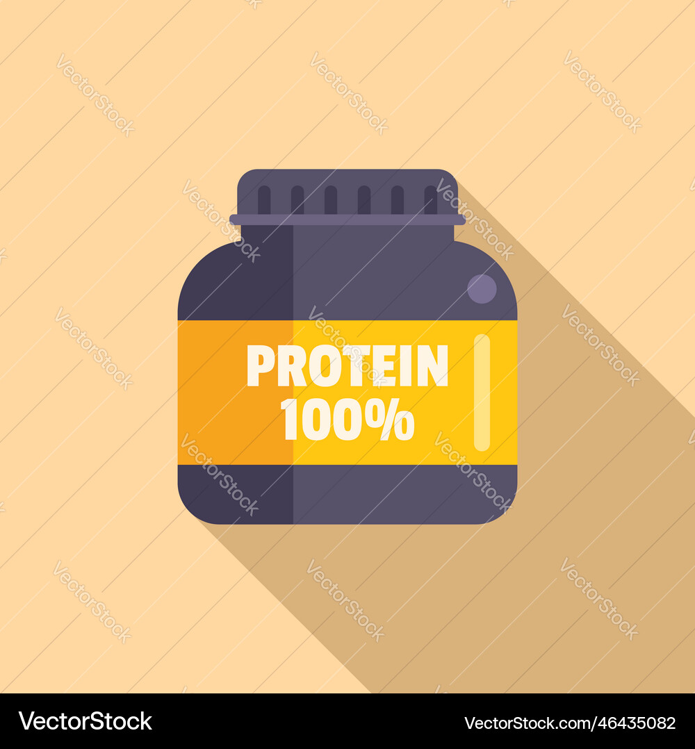 Protein powder icon flat food nutrient Royalty Free Vector